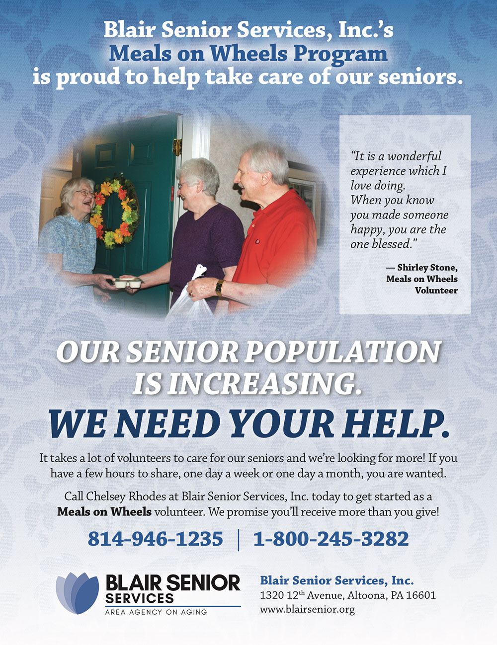 Home Delivered Meals -Altoona, PA | Blair Senior Services
